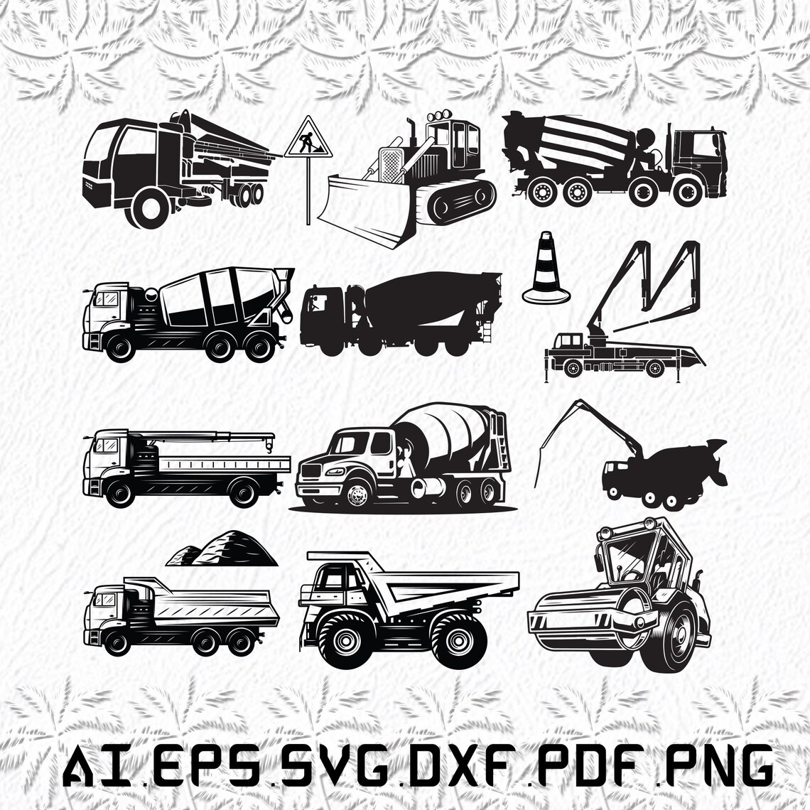 Concrete Pump Truck Svg, Concrete Pump Trucks Svg, Concrete Truck Svg ...