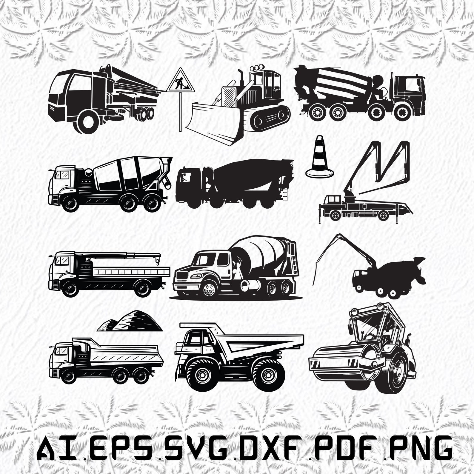 Concrete Pump Truck Svg, Concrete Pump Trucks Svg, Concrete Truck Svg ...