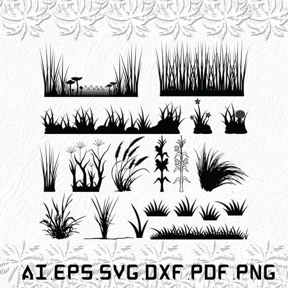 Garden Grass Svg Grass Field Svg Grass Svg Mushroom Grass | Etsy Australia