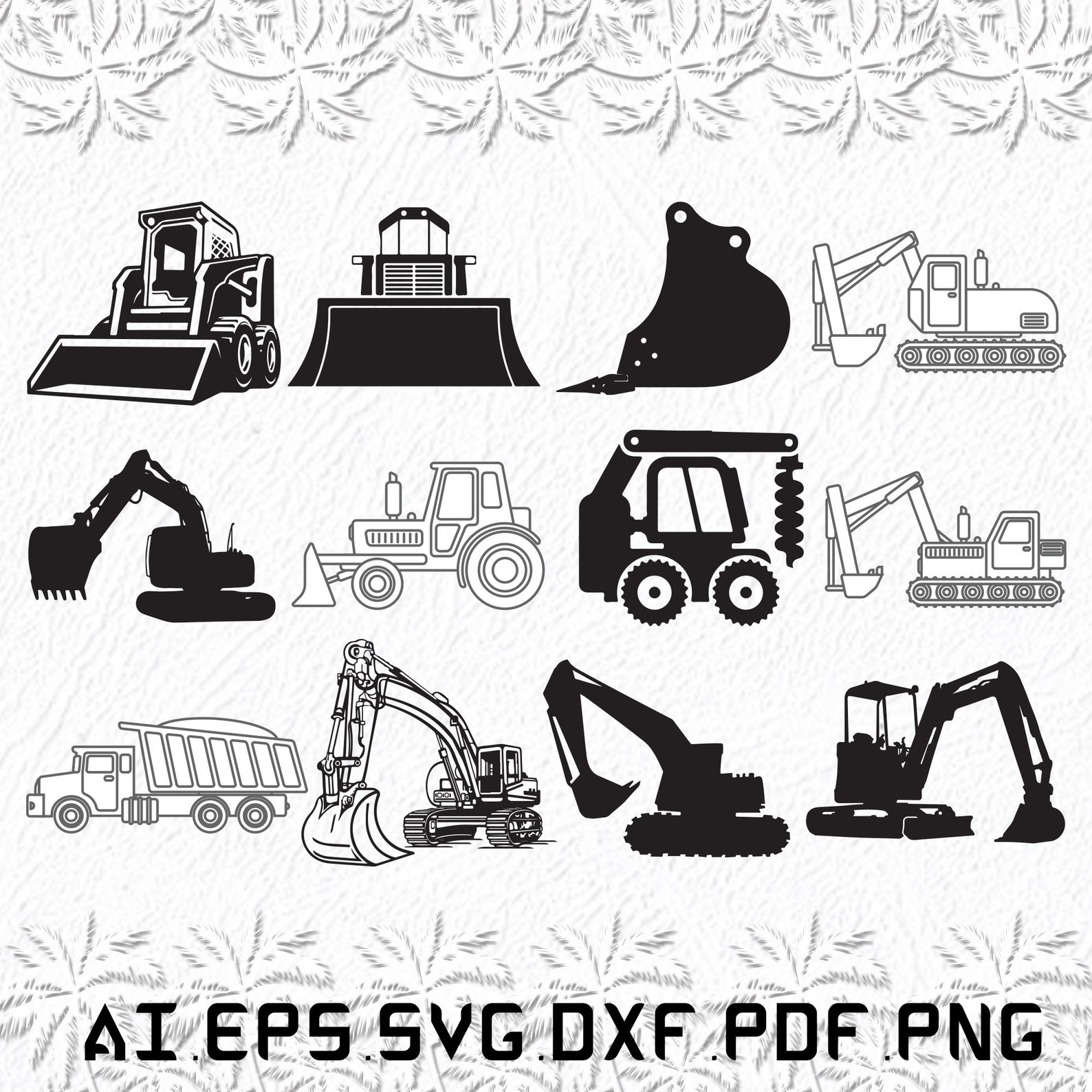 Excavator Bucket Svg, Excavator Buckets Svg, Excavator Svg, Buckets ...