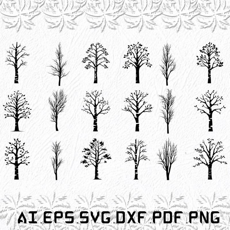 Birch Tree Svg - Etsy