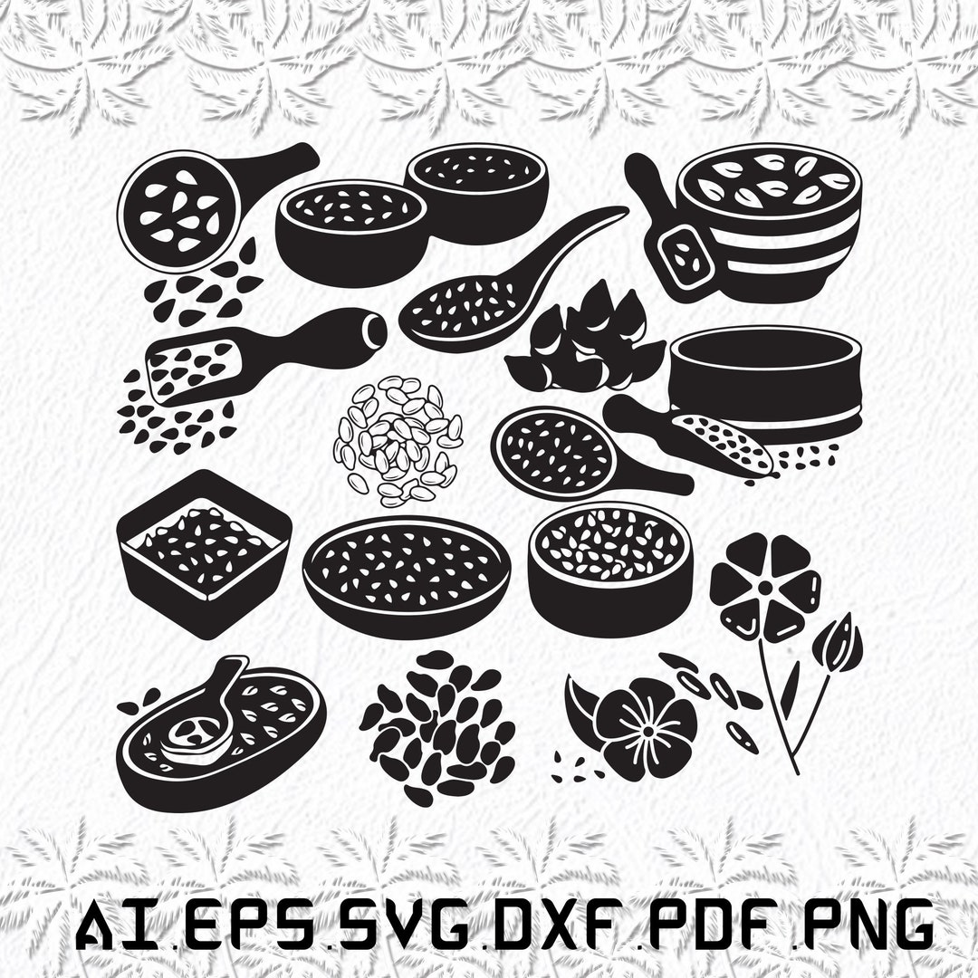 Flax Seeds Svg, Flax Seed Svg, Garden Svg, Flax, Seeds, SVG, Ai, Pdf ...