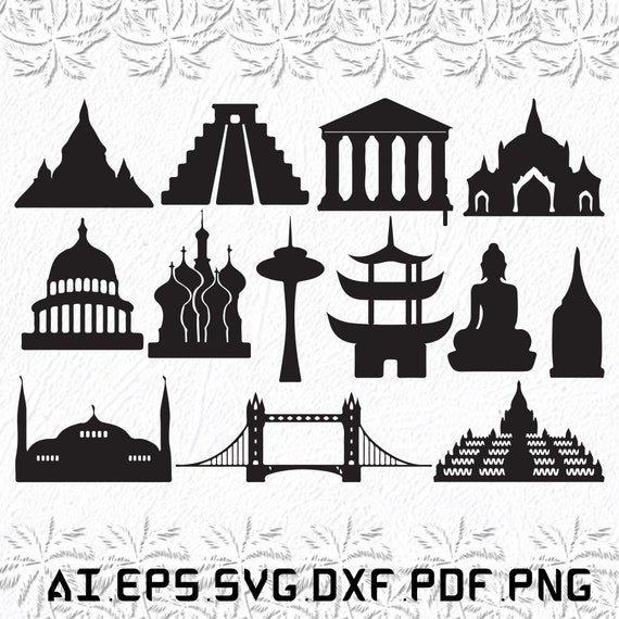 World Famous Sights Svg World Famous Sight Svg World Famous - Etsy
