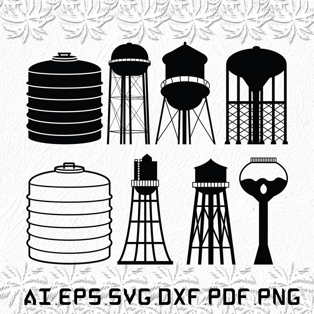 Water Tower Svg, Water Svg, Tower Svg, Farm, Town, SVG, Ai, Pdf, Eps ...