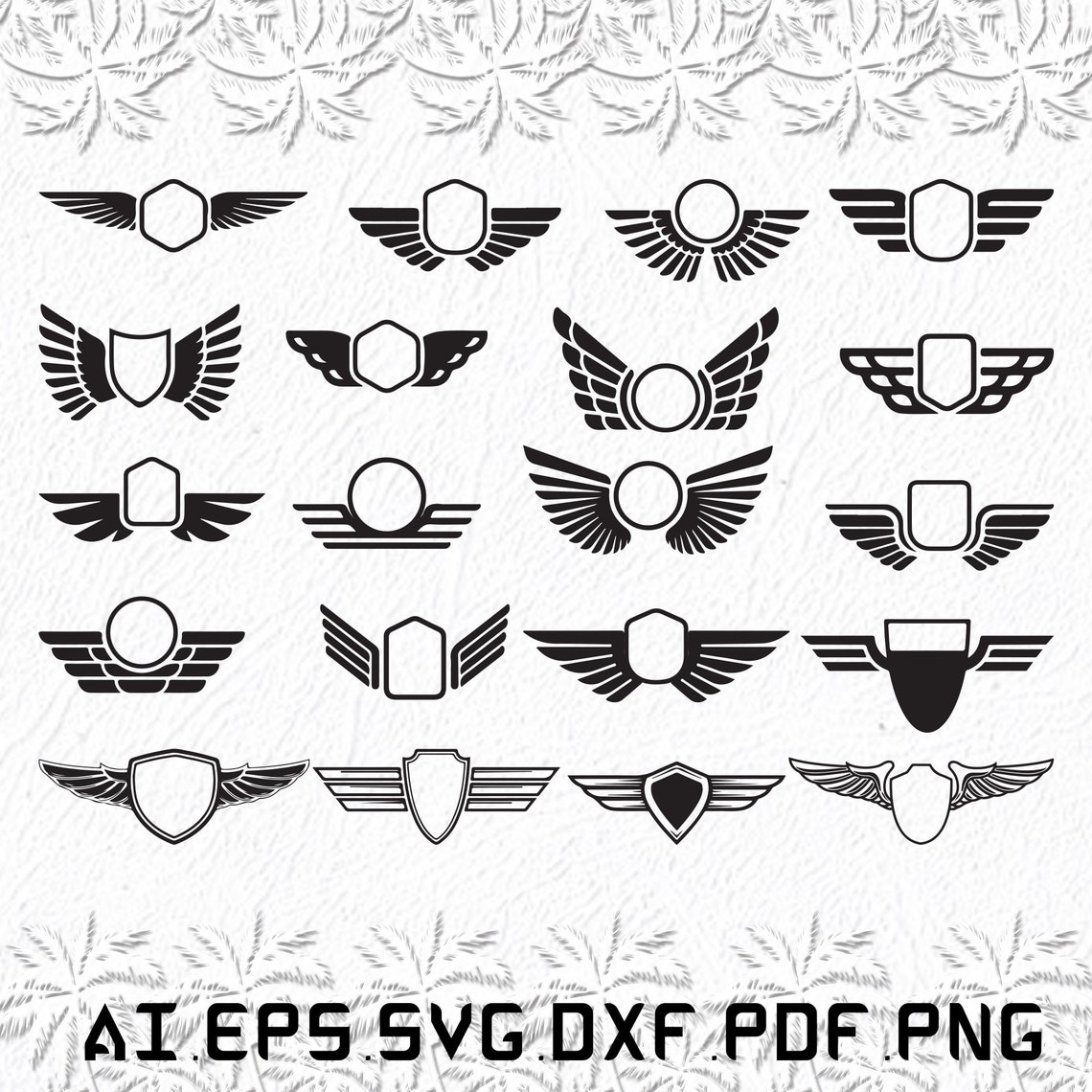 Wings Badge Svg Wing Badge Svg Wings Badges Svg Wing - Etsy