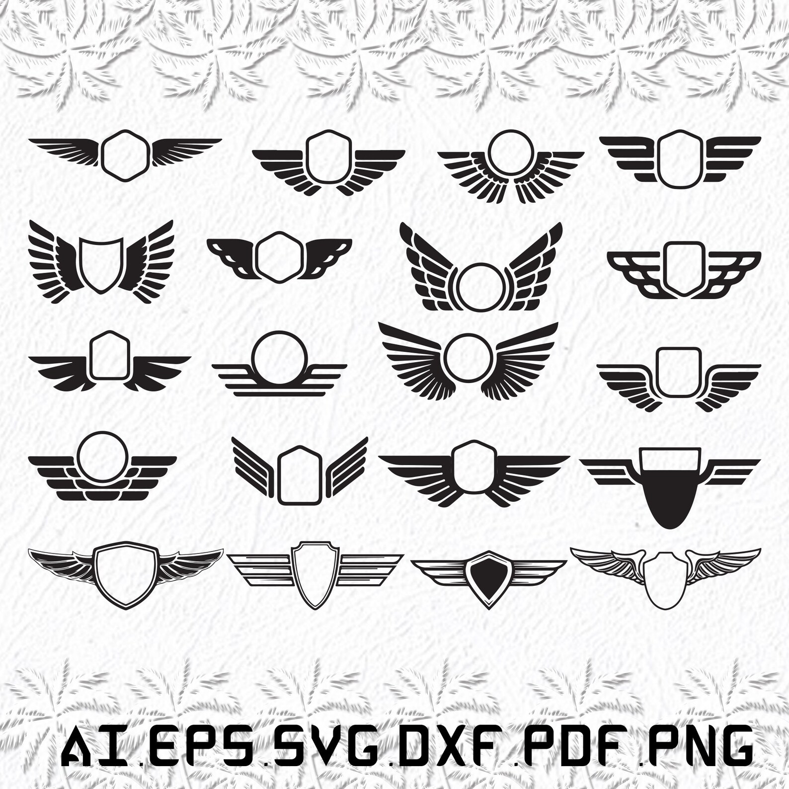 Wings Badge Svg Wing Badge Svg Wings Badges Svg Wing - Etsy