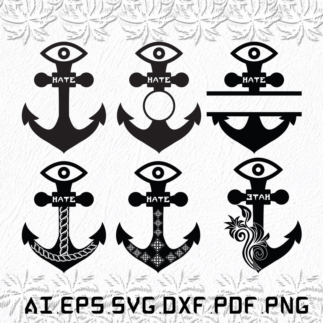 Anchor Svg, Anchor Compass Svg, Anchor Sailor Svg, Anchor Bundle ...