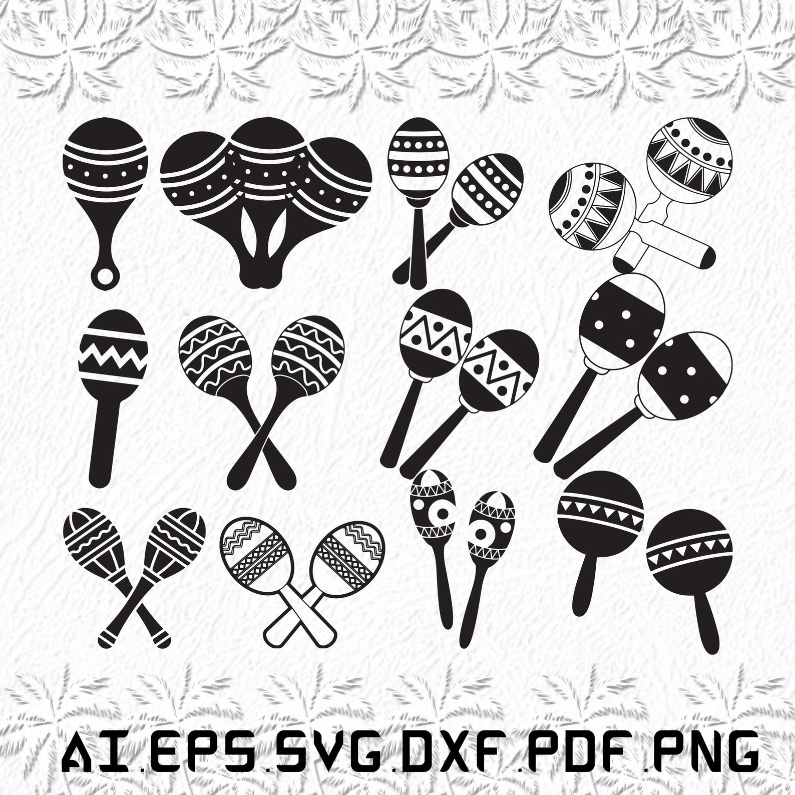 Maracas Pair Svg, Maracas Pairs Svg, Maracas Svg, Pair, Pairs, SVG, Ai ...