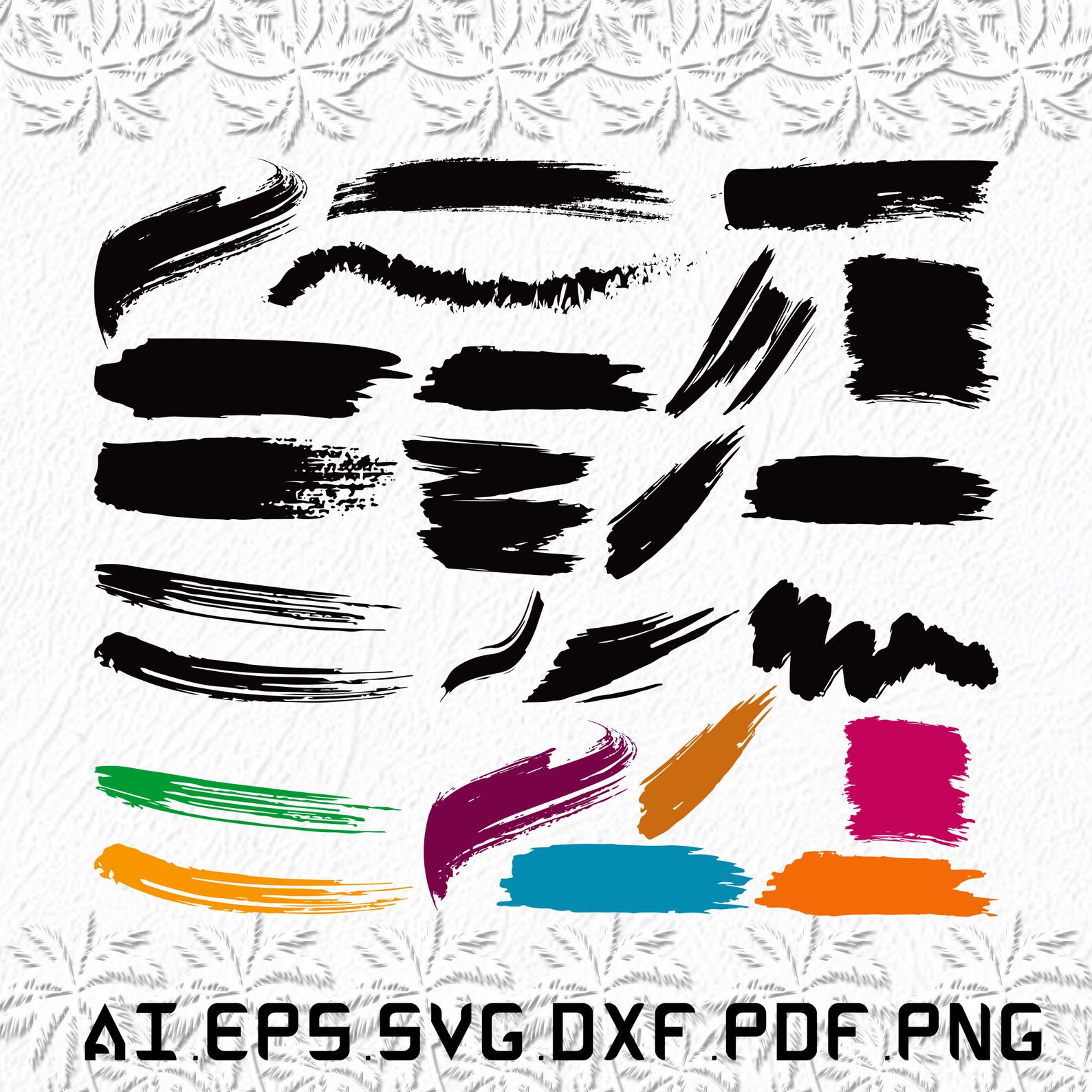 Paint brushes svg Paint stroke svg Ink Brush svg Paint | Etsy