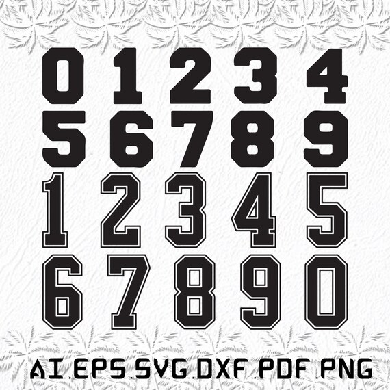Sports Svg Jersey Svg Numbers Svg Sport Number SVG Ai - Etsy