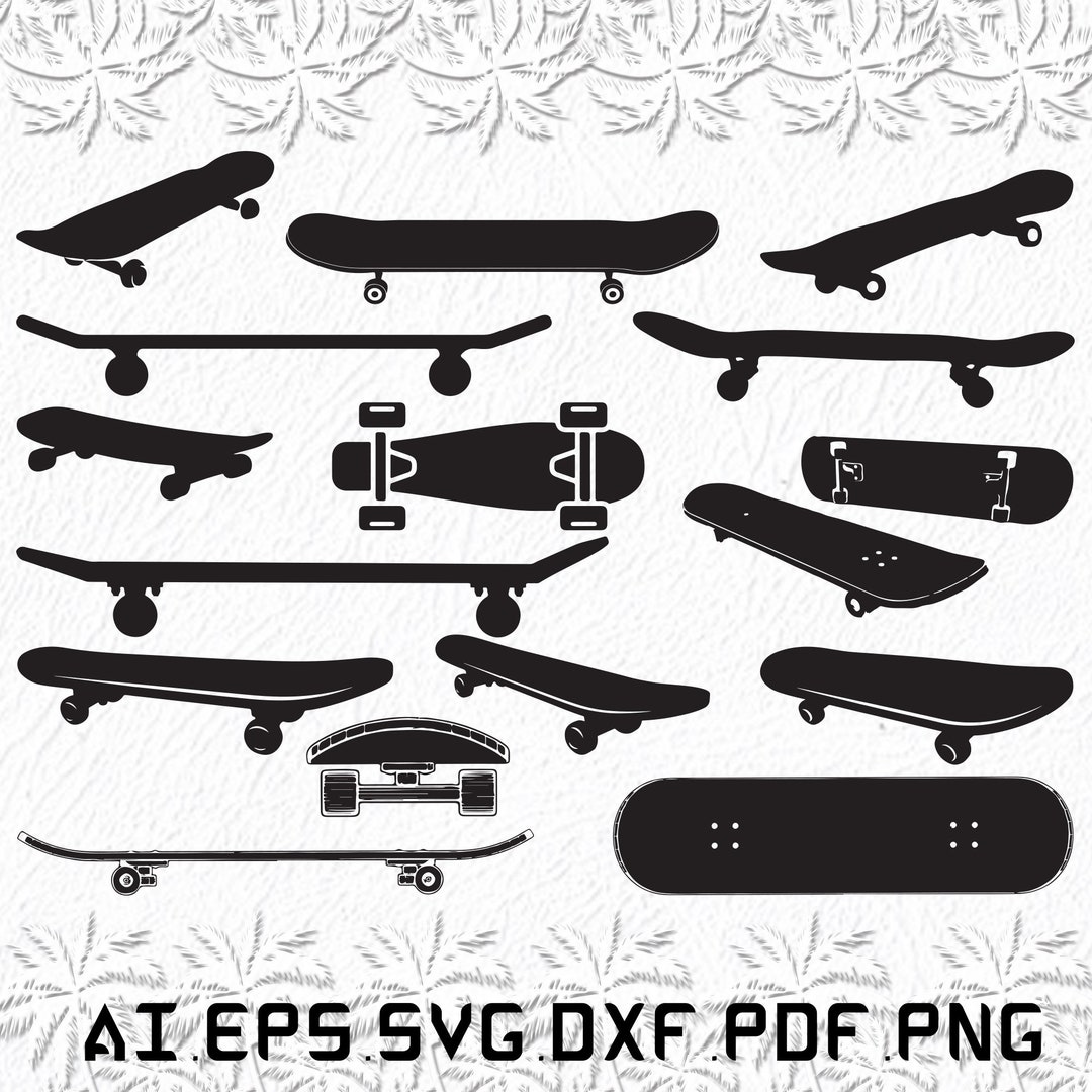 Patineta svg, Patinetas svg, Skate svg, Patines, tablero, SVG, ai, pdf ...