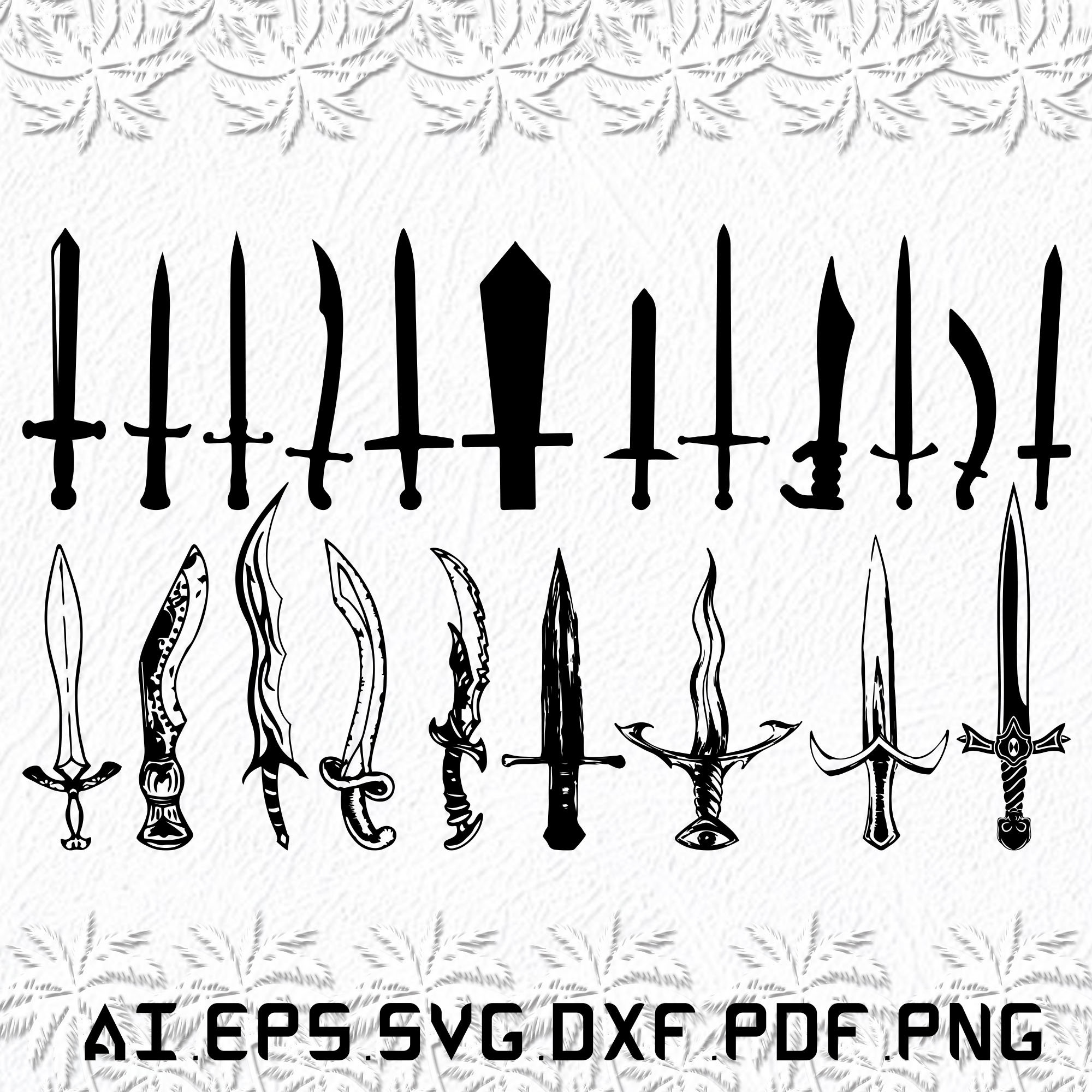 Sword Svg Warrior Sword Svg Black Sword Svg Knife Blade - Etsy Australia