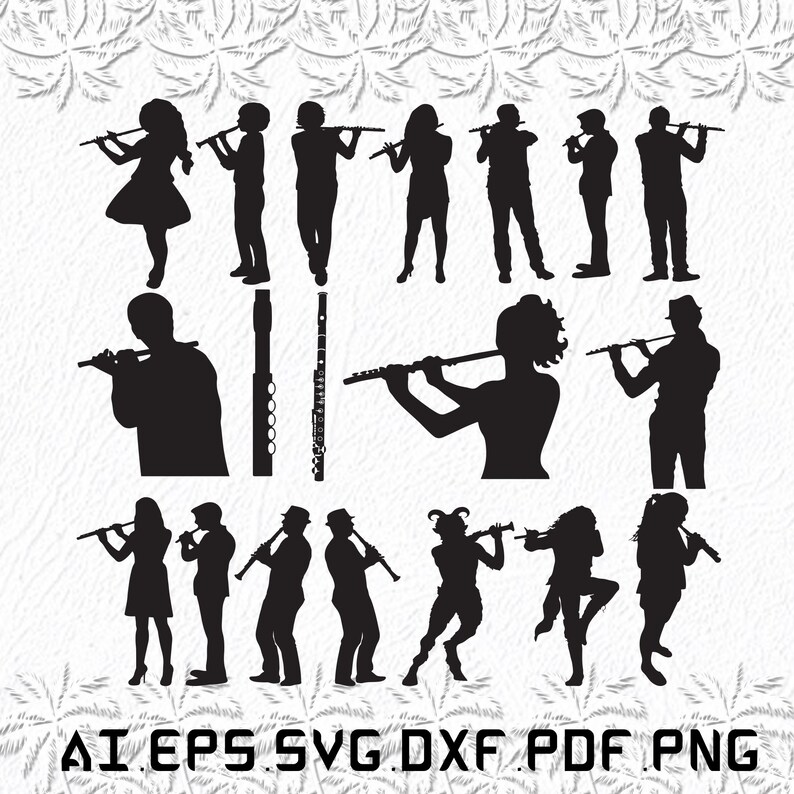 Flute Playing Svg Flute Svg Playing Svg Music Band SVG - Etsy
