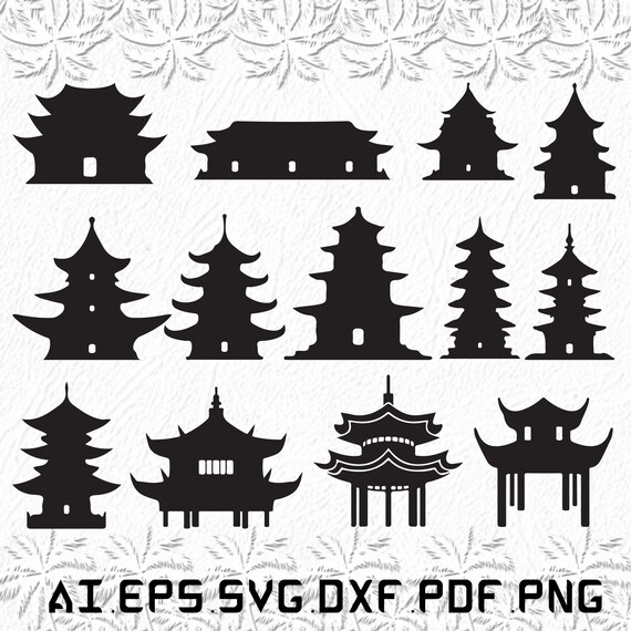 Pagoda Svg Pagodas Svg Burma Svg Japan Asia SVG Ai Pdf - Etsy