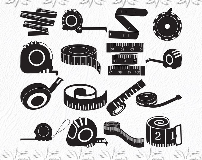Measuring Tape Svg, SVG Files for Cricut, Measure Svg, Tape Clipart ...