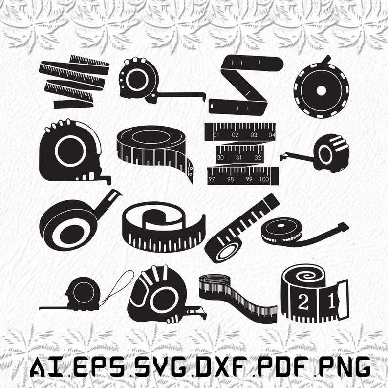 Tape Measure Svg, Tape Measures Svg, Tapes Svg, Tape, Measure, SVG, Ai ...
