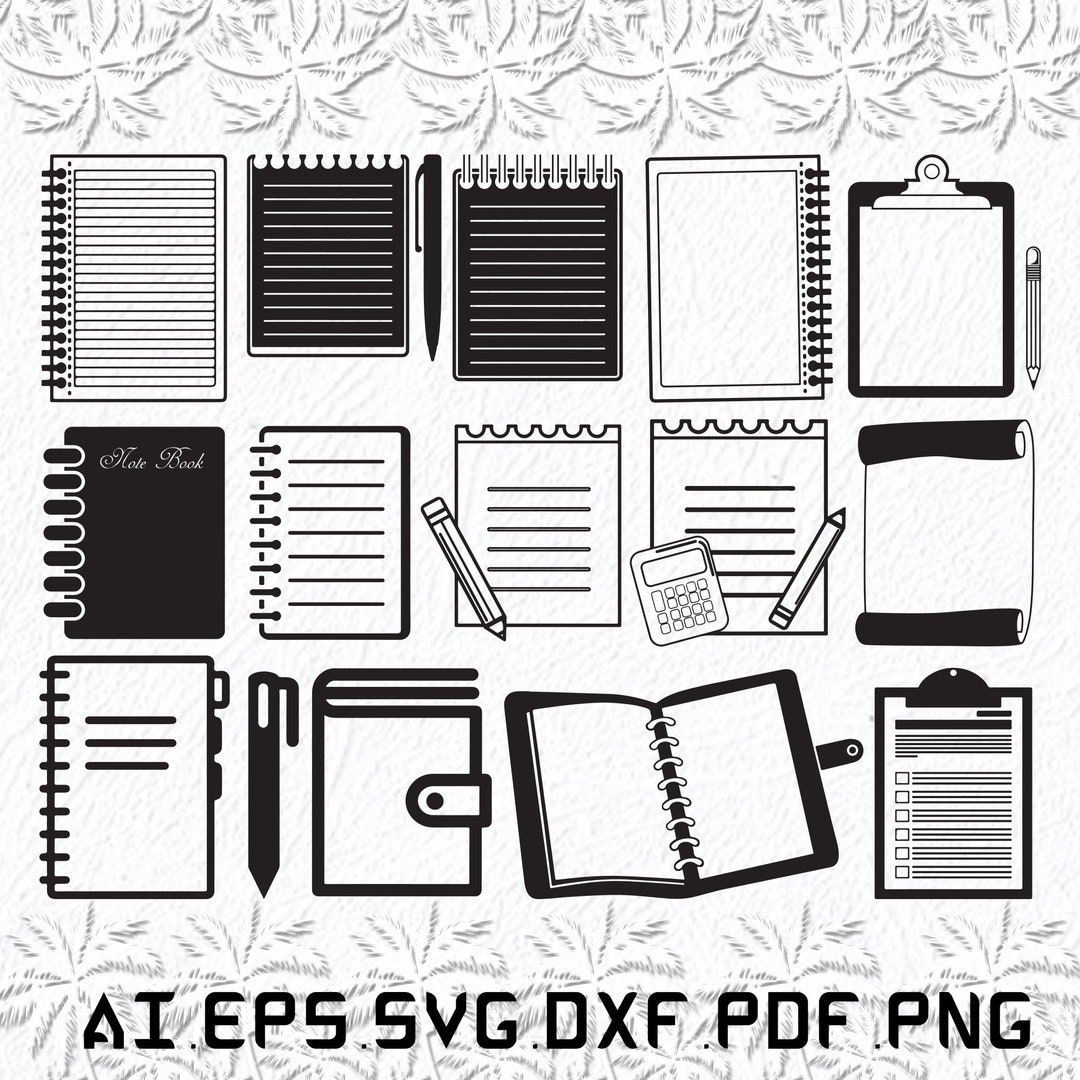 Notebook Svg, Note Svg, Blank Svg, Book, Clean, SVG, Ai, Pdf, Eps, Svg ...