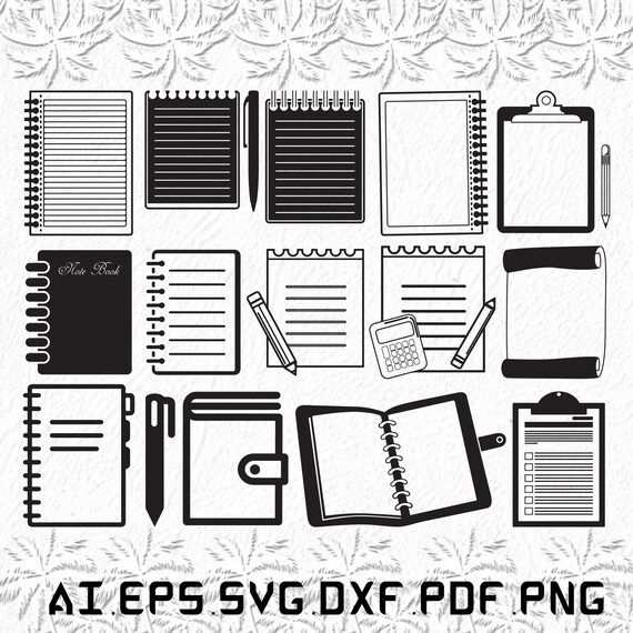 Notebook Svg Note Svg Blank Svg Book Clean SVG Ai Pdf - Etsy