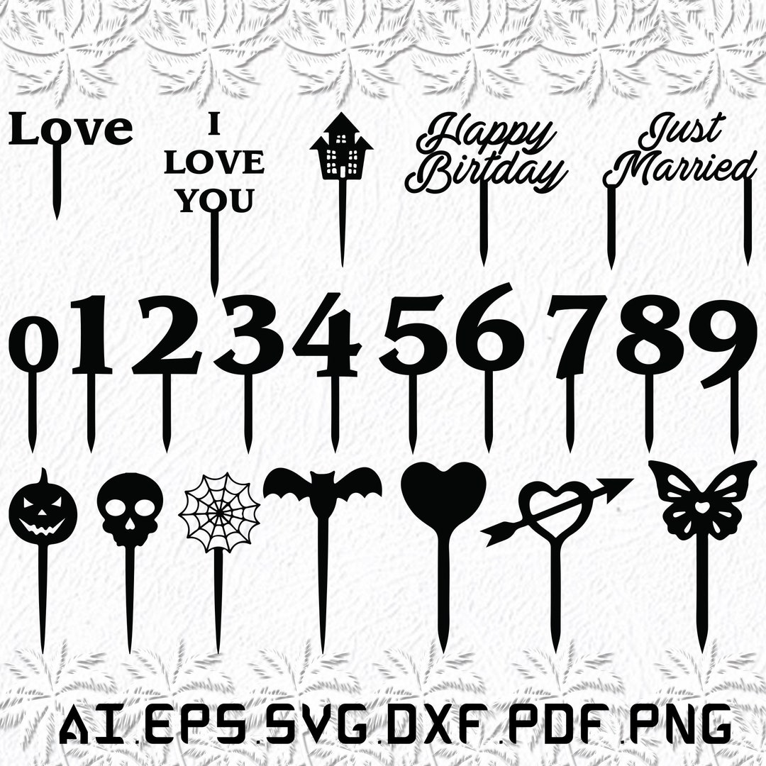 Cake Topper Svg, Cake Toppers Svg, Cake Svg, Topper, Toppers, SVG, Ai ...