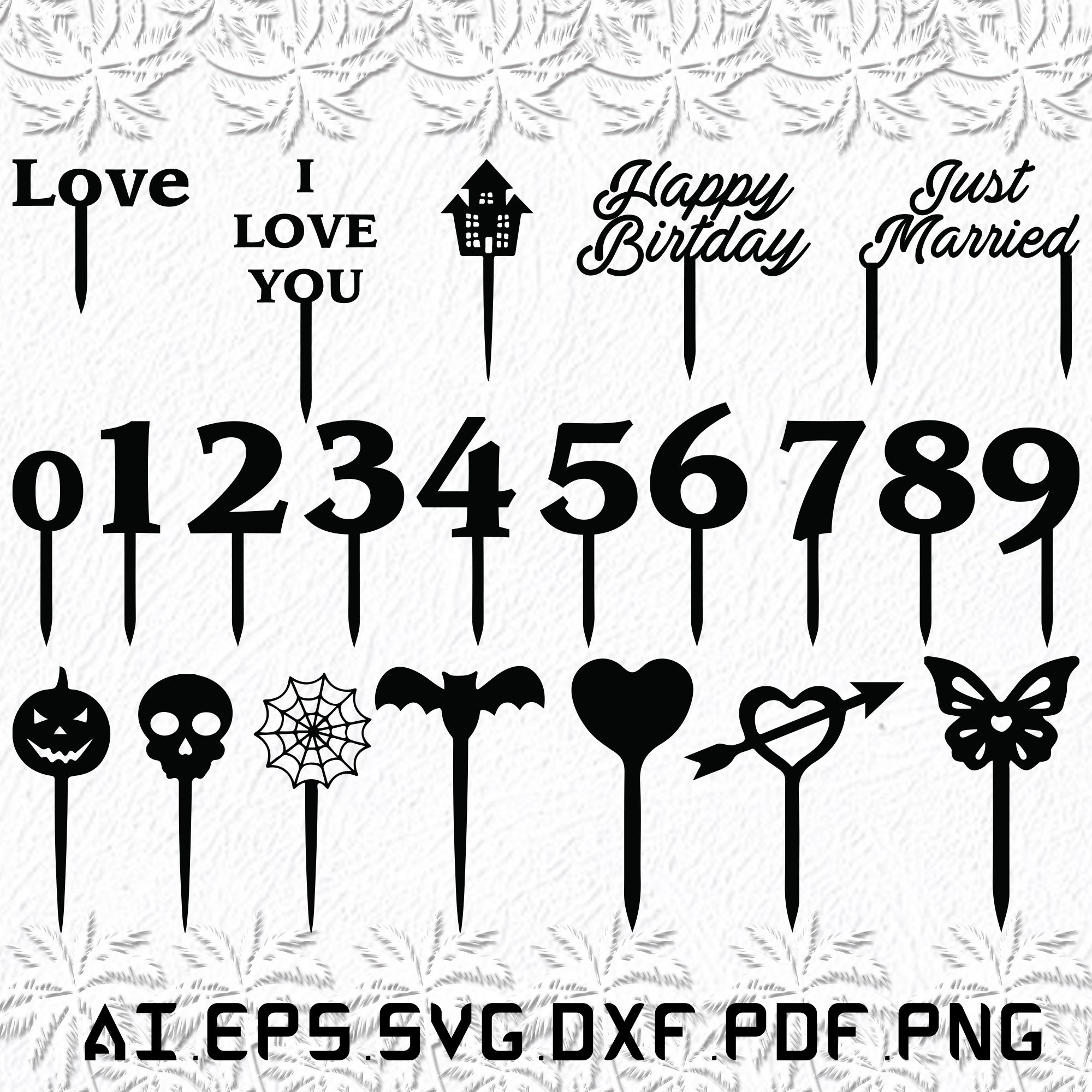 Cake Topper Svg, Cake Toppers Svg, Cake Svg, Topper, Toppers, SVG, Ai ...