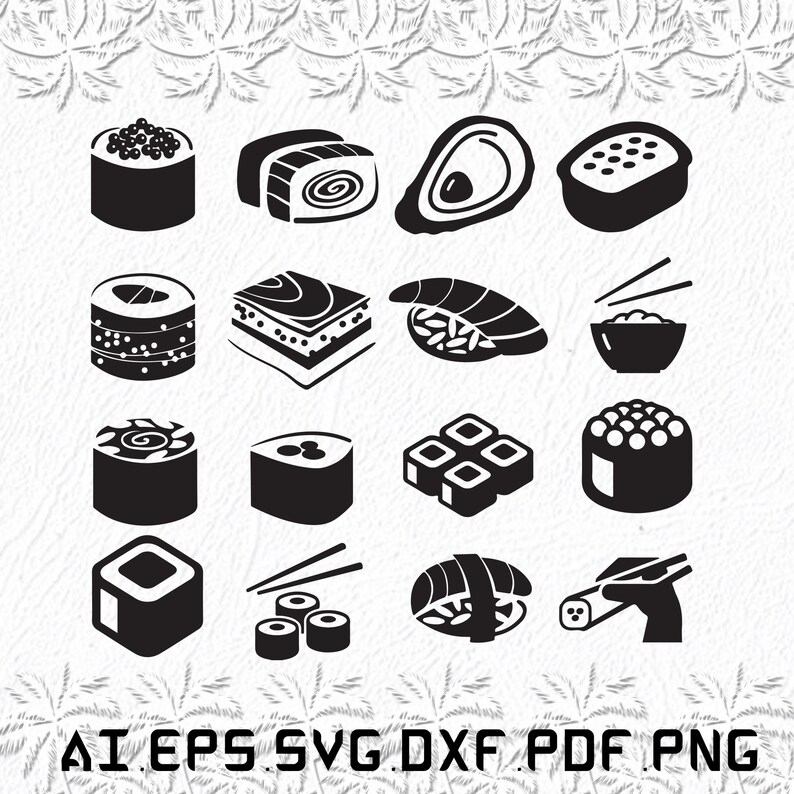 Sushi Svg Sushi's Svg Food Svg Japan Raman SVG Ai - Etsy