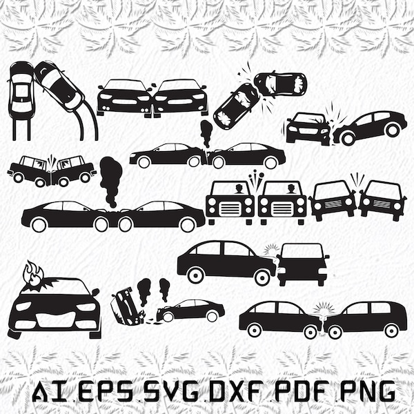Car Crash Svg - Etsy