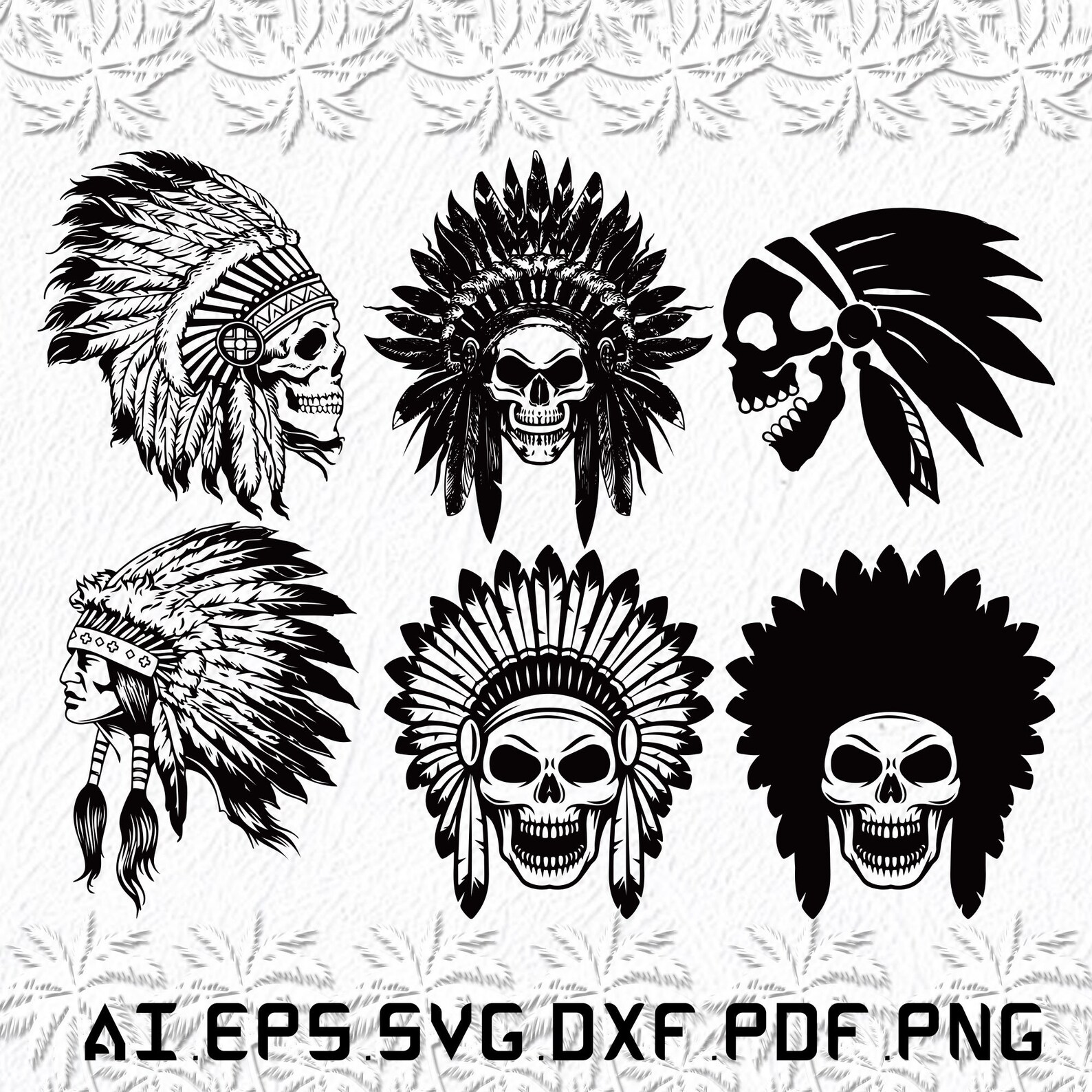 Headdress Svg Cherokee Indian Skull Svg Tattoo Svg Skull - Etsy Israel