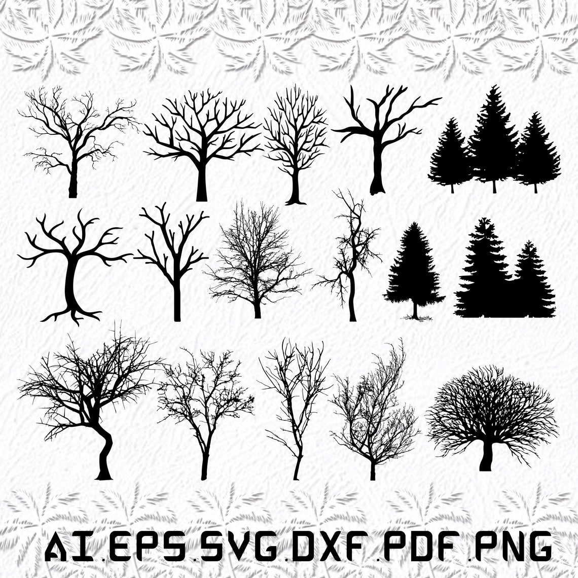 Winter Tree Svg Winter Svg Tree Svg Christmas Trees SVG - Etsy