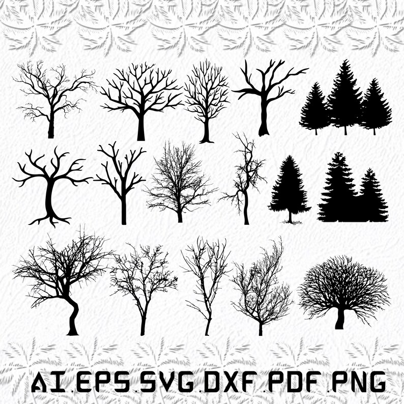 Winter Tree Svg Winter Svg Tree Svg Christmas Trees SVG - Etsy
