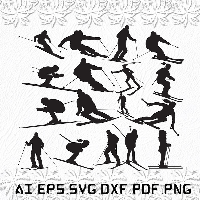 Skiing Svg, Skiings Svg, Ski Svg, Snow, Winter, SVG, Ai, Pdf, Eps, Svg ...