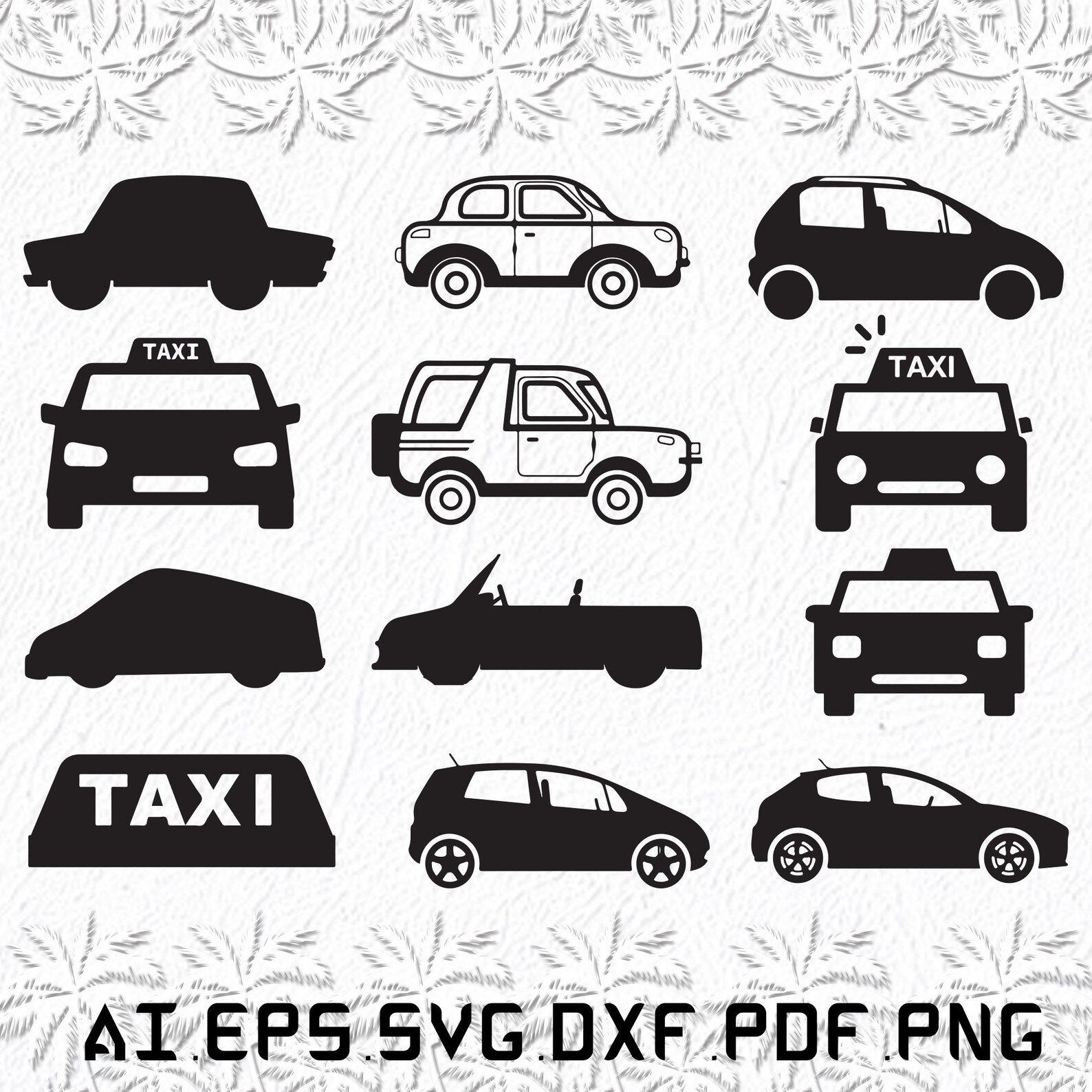 Taxi Svg Taxis Svg Love Svg Hand Car SVG Ai Pdf Eps - Etsy