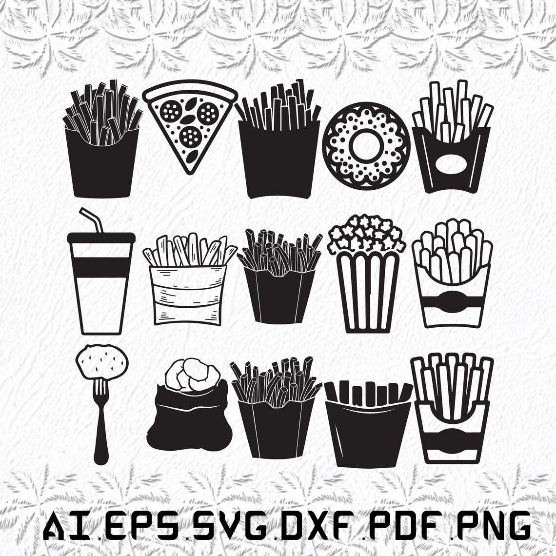 French Fries Svg, French Fried Svg, French Svg, Fries, Food, SVG, Ai ...
