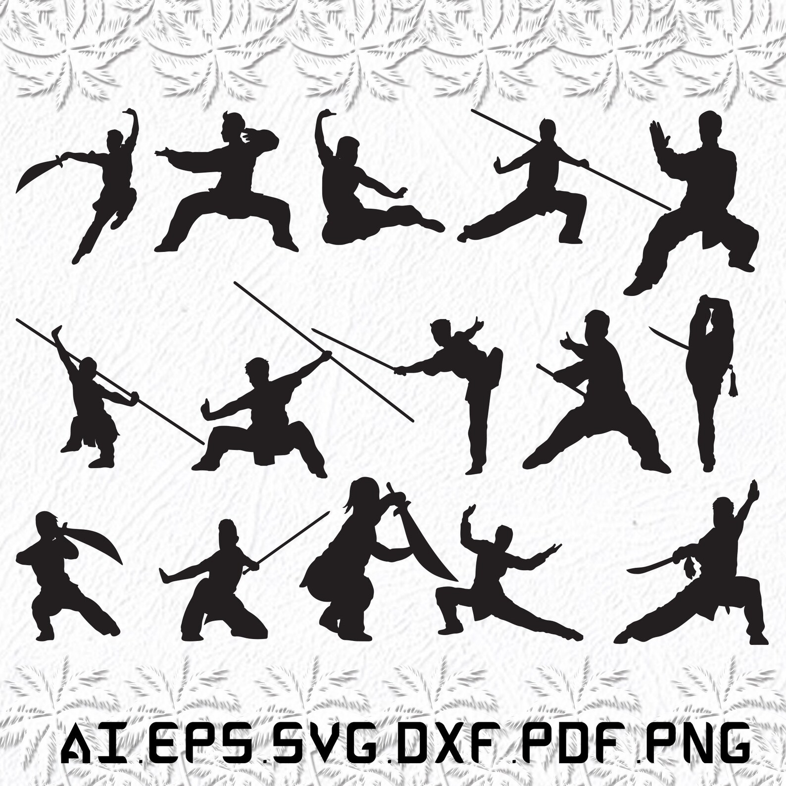 Wushu Svg Wushus Svg Karate Svg Kung Fu Fight SVG Ai - Etsy