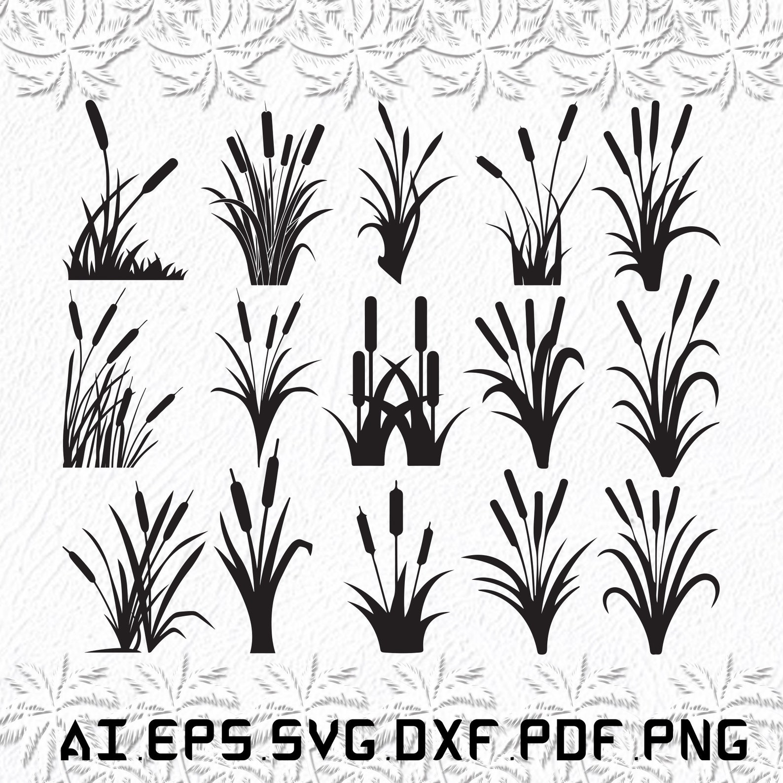 Cattail Svg Cattails Svg Nature Svg Green Pond SVG Ai - Etsy UK