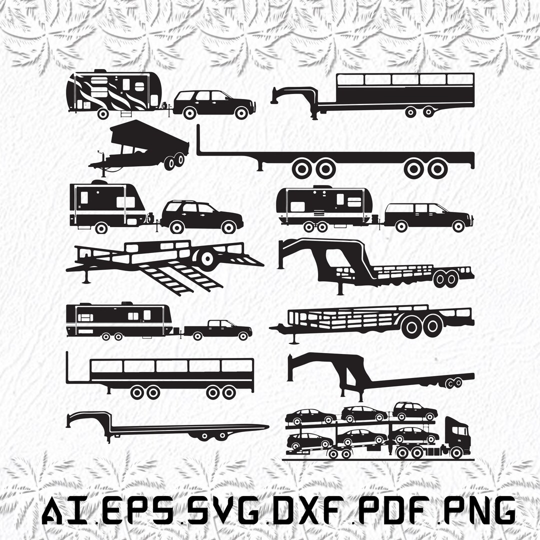 Car Trailer Svg, Car Trailers Svg, Cars Svg, Car, Trailer, SVG, Ai, Pdf ...