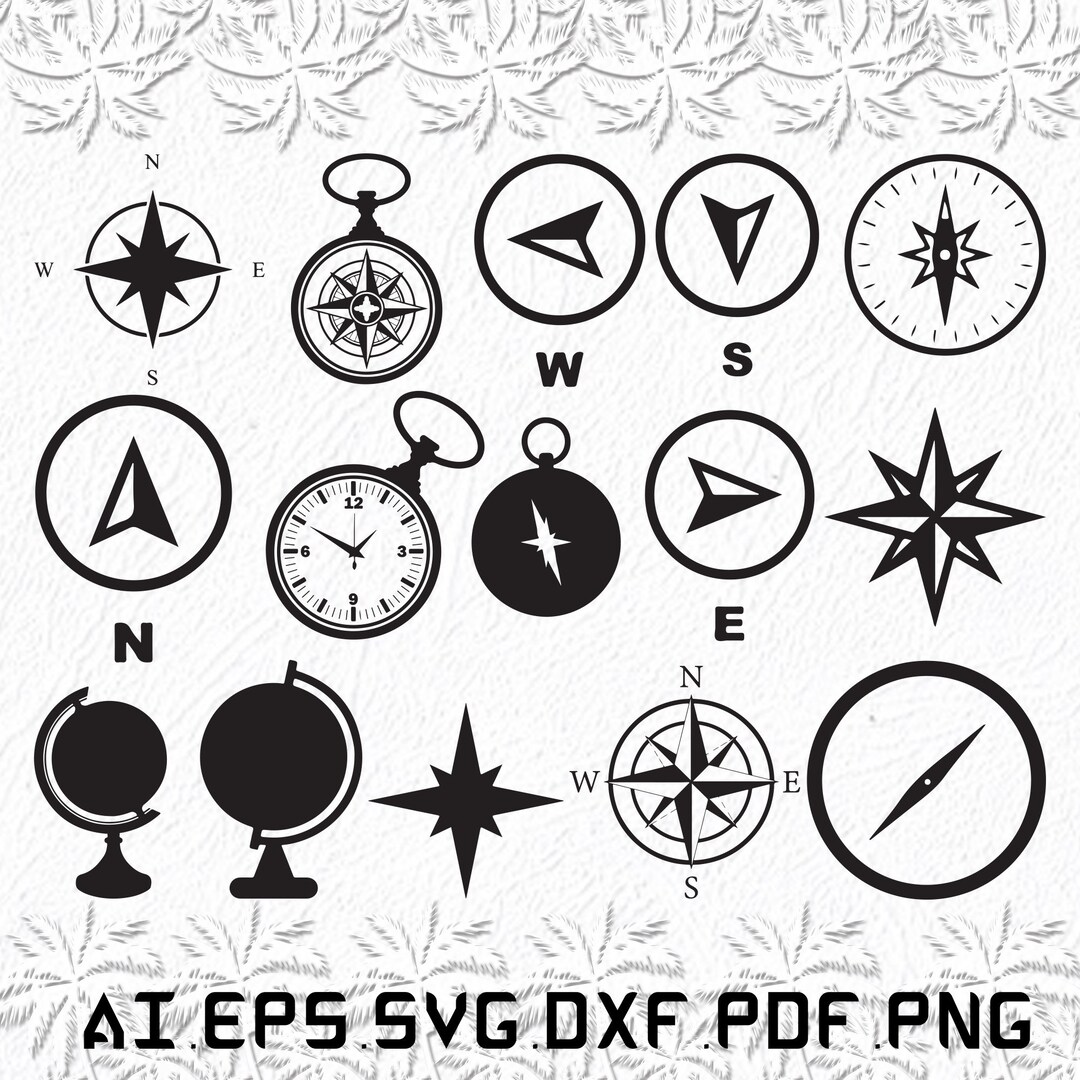 Compass Svg, Travel Svg, Map Svg, North, Sea, SVG, Ai, Pdf, Eps, Svg ...
