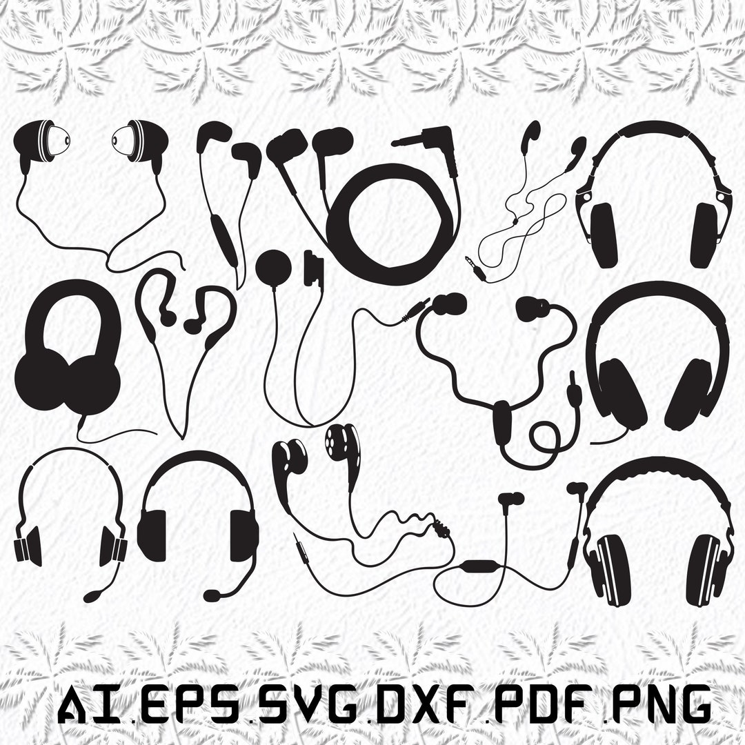 Earphones Svg, Earphone Svg, Song Svg, Audio, Gan, SVG, Ai, Pdf, Eps ...