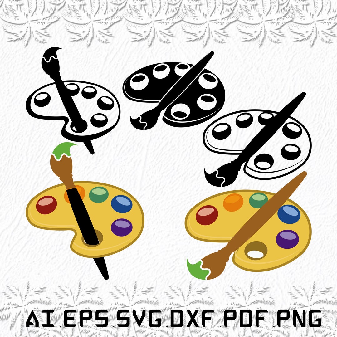 Palette Paint Brushsvg, Paint Svg, Art Svg, Painting, Painter, SVG, Ai ...