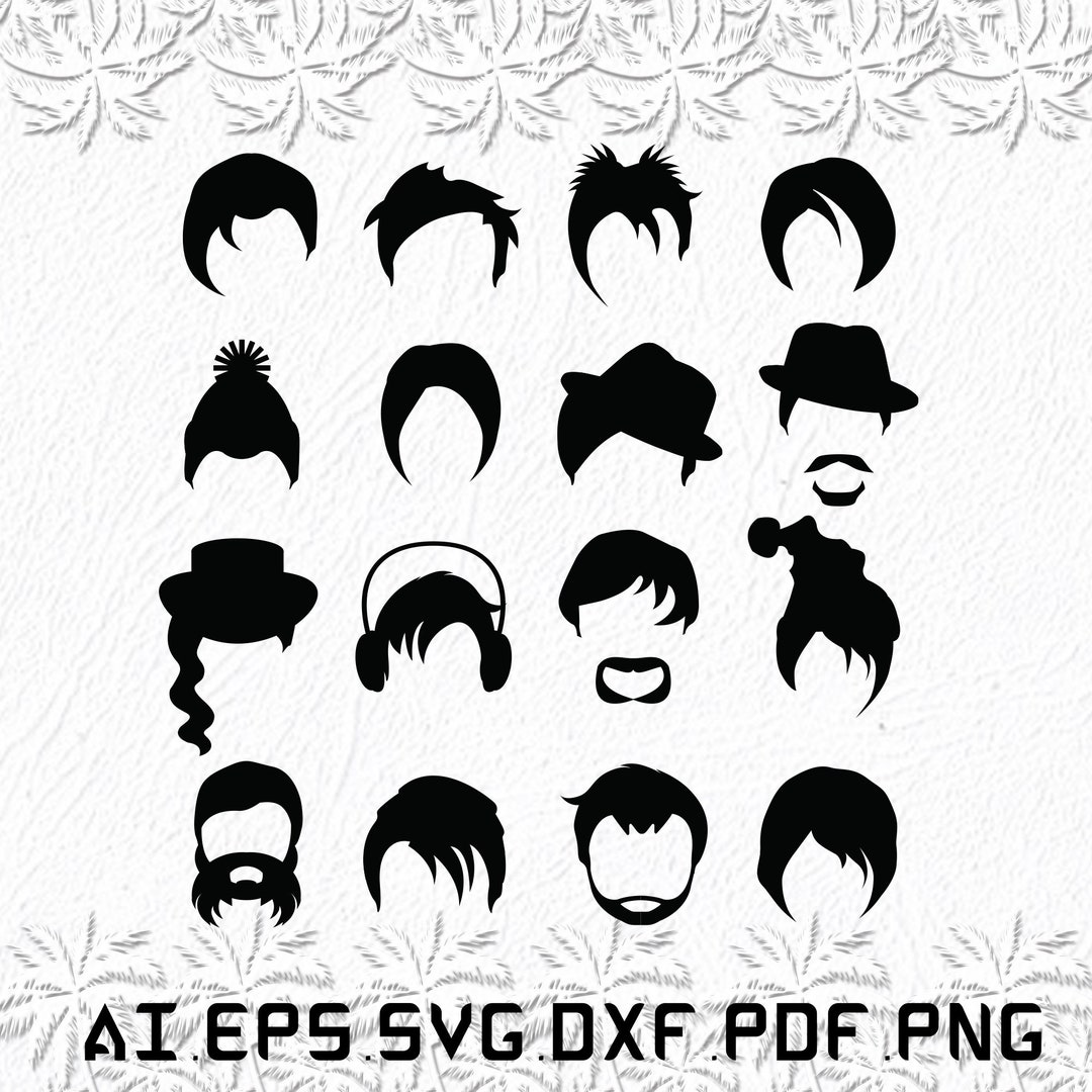 Hairstyle Svg, Hairstyles Svg, Hair Svg, Man, Woman, SVG, Ai, Pdf, Eps ...