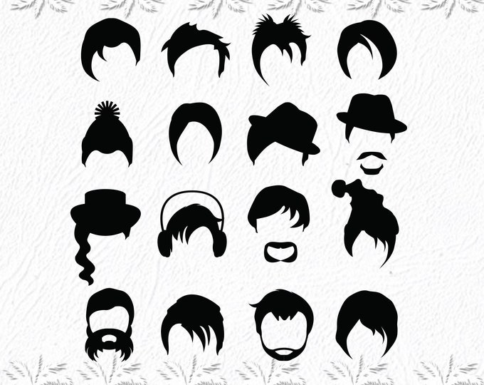 Man Hair Style Svg - Male Hairstyle SVG - Gentleman Haircut - Hairstyle ...