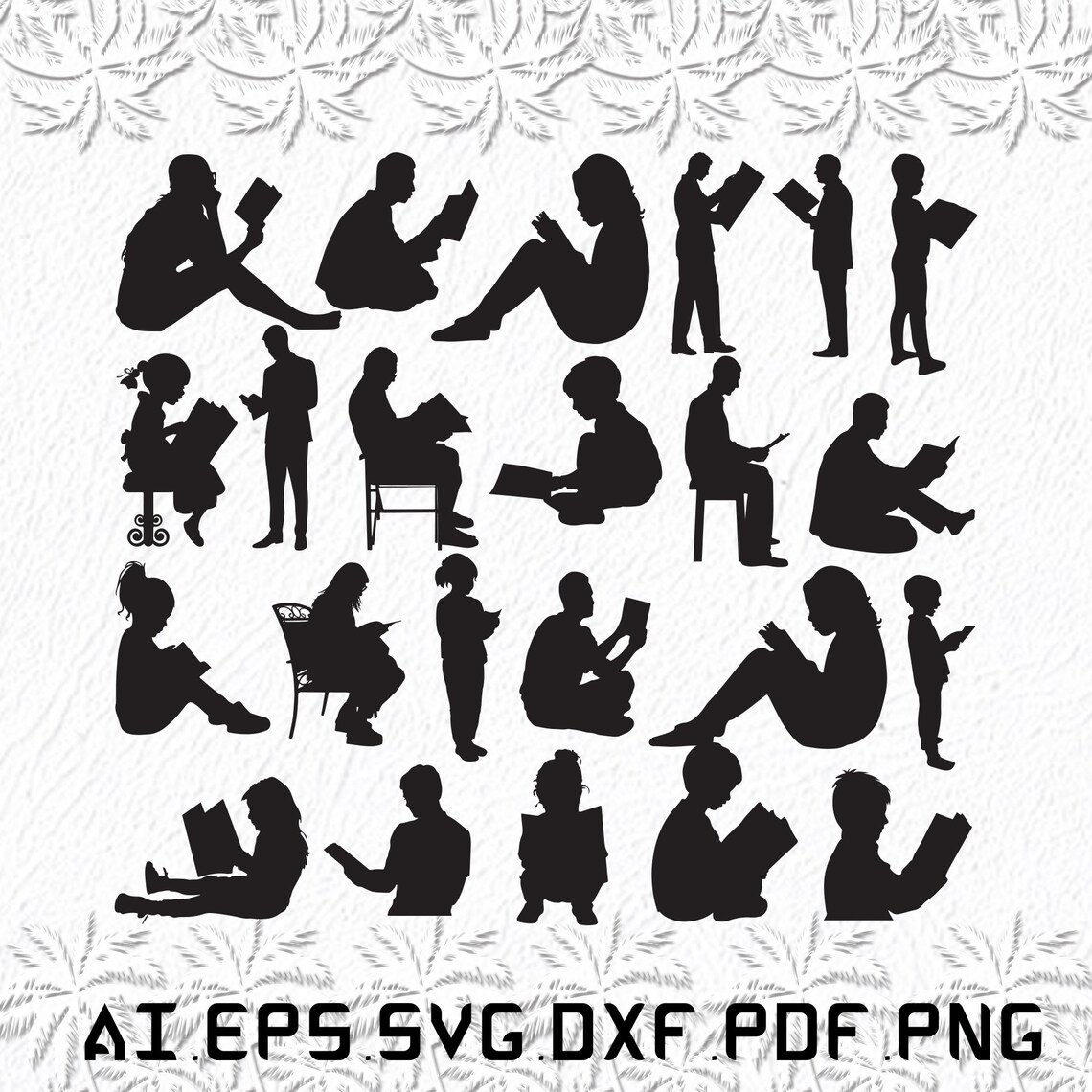 Reading A Book Svg Reading Svg Book Svg Books Read SVG - Etsy