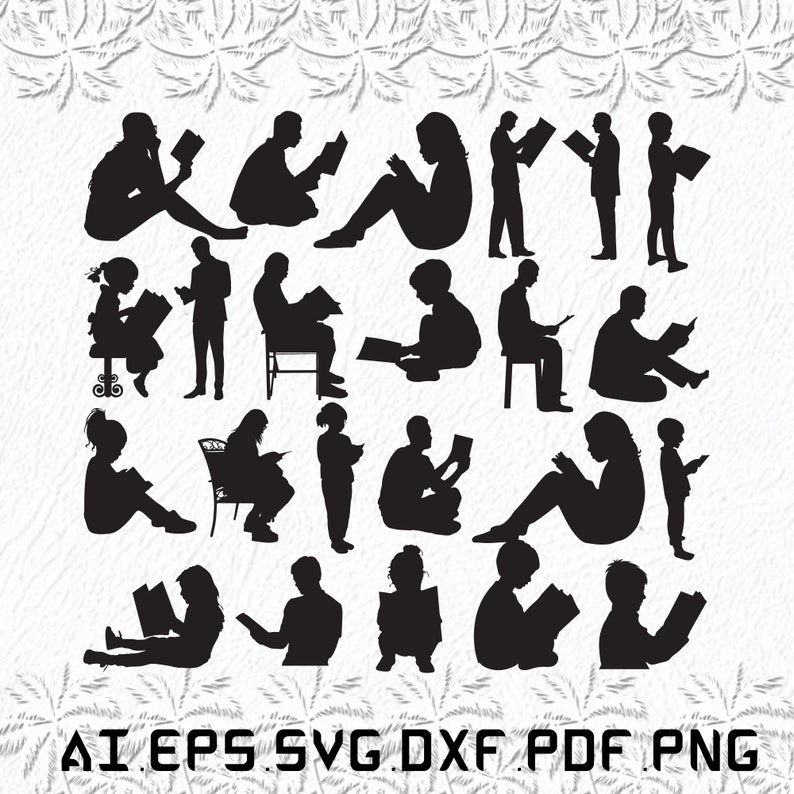 Reading A Book Svg Reading Svg Book Svg Books Read SVG - Etsy
