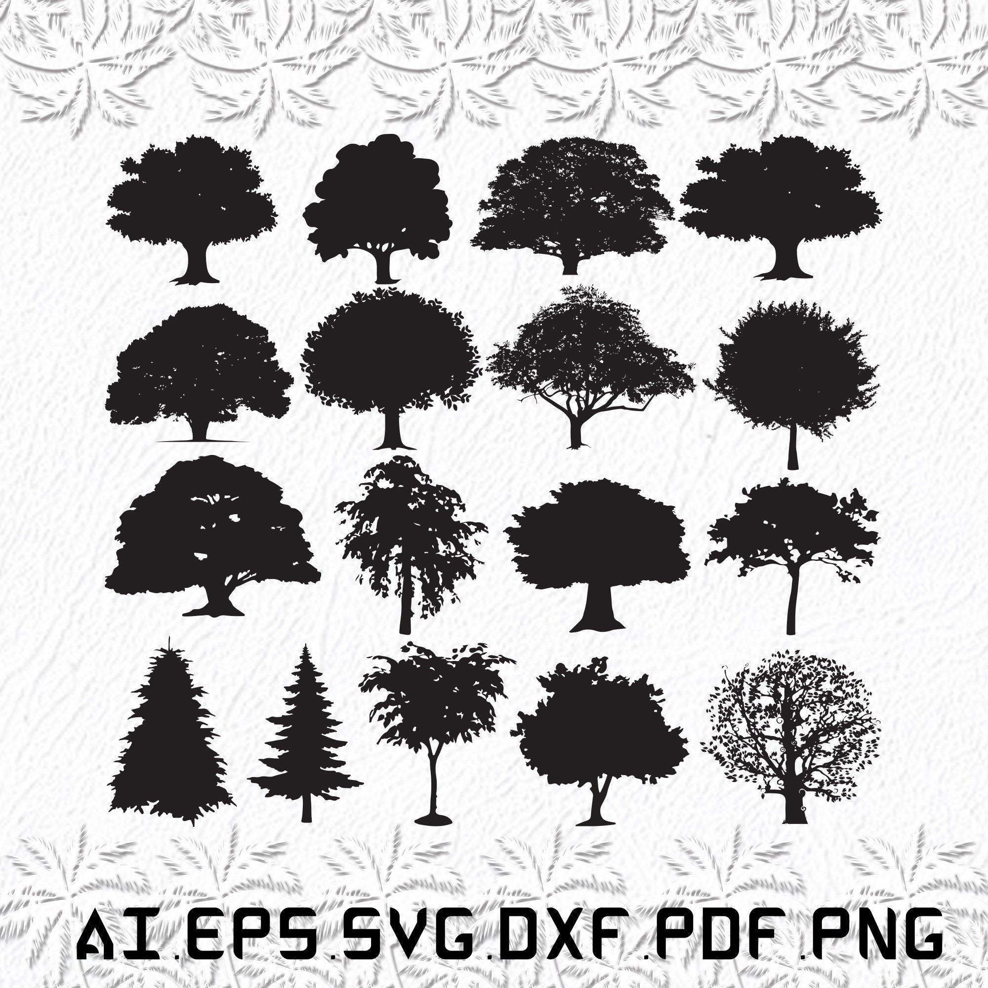 Árbol svg Árboles svg Naturaleza svg Verde Bosque SVG - Etsy México