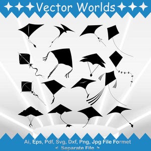 Flying Kite Svg, Flying Kites Svg, Kite Svg, Flying, Kite, SVG, Ai, Pdf ...