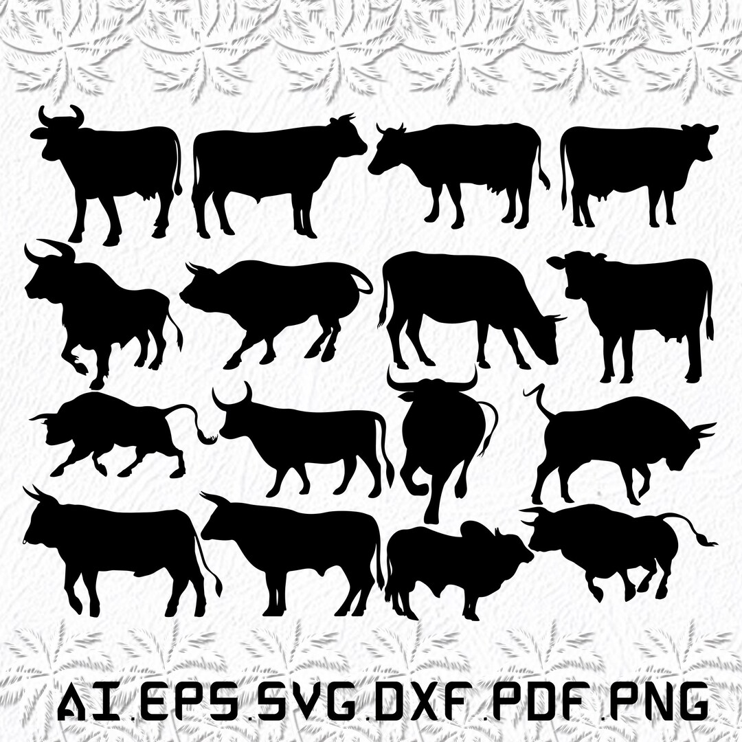 Kuh svg, Tier svg, Tiere svg, Muh, Kühe, SVG, ai, pdf, eps, svg, dxf ...