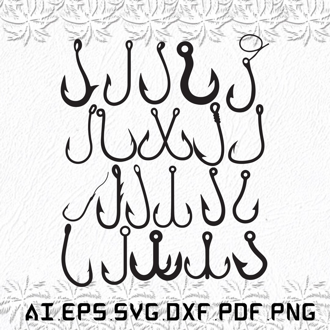 Fish Hook Svg, Fish Svg, Hook Svg, Fisherman, Fishing, SVG, Ai, Pdf ...