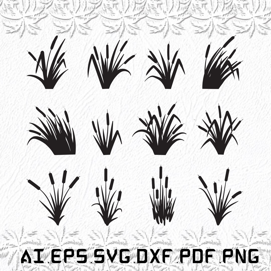 Cattail Svg, Cattails Svg, Grass Svg, Plant, Water, SVG, Ai, Pdf, Eps ...