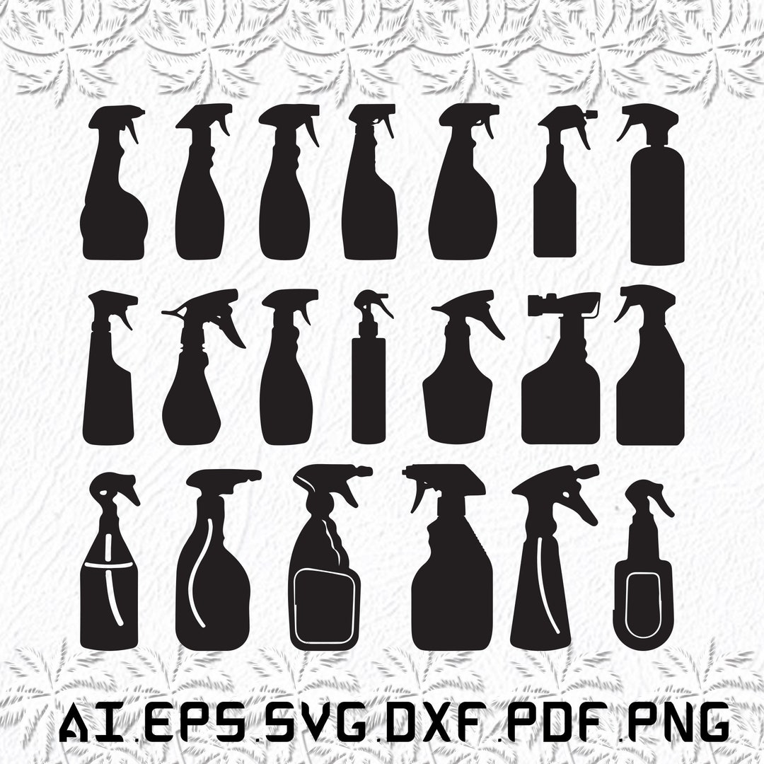 Spray Bottle Svg, Spray Bottles Svg, Spray Svg, Spray, Bottle, SVG, Ai ...