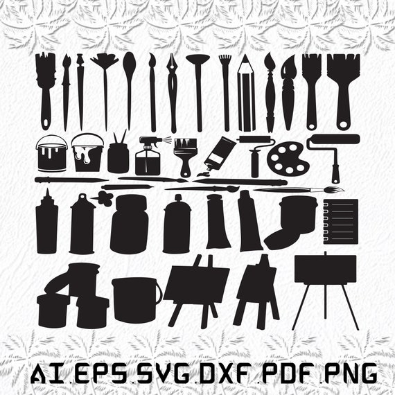 Various Art Tools Svg Art Svg Tools Svg Tool Academy SVG - Etsy