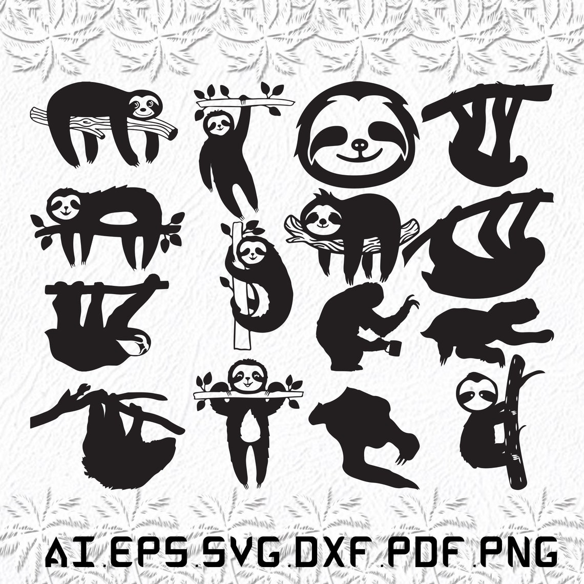 Sloth Svg Sloths Svg Funny Svg Funnys Pet SVG Ai Pdf - Etsy